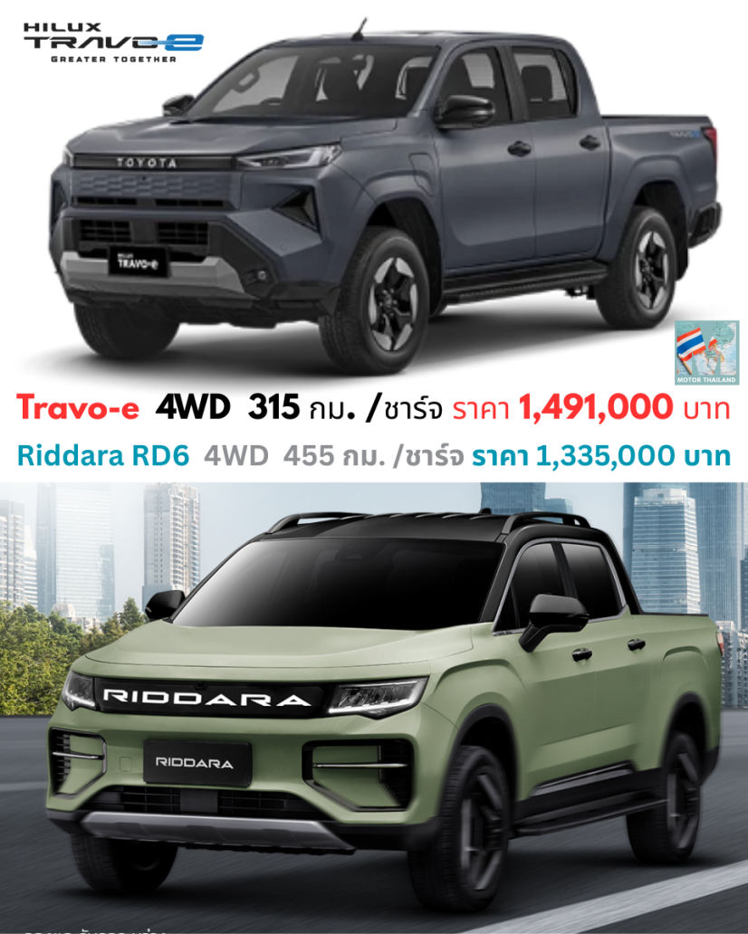 HILUX TRAVO-e VS RIDDARA RD6 Motor Thailand