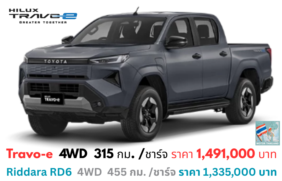 HILUX TRAVO-e VS RIDDARA RD6 Motor Thailand
